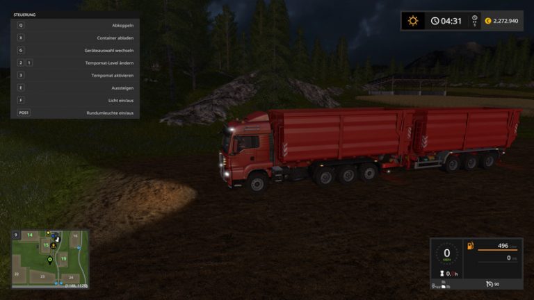 MAN TGS HKL and ITRunner trailer with tires Con V 2.0.0.0 for FS 2017 ...