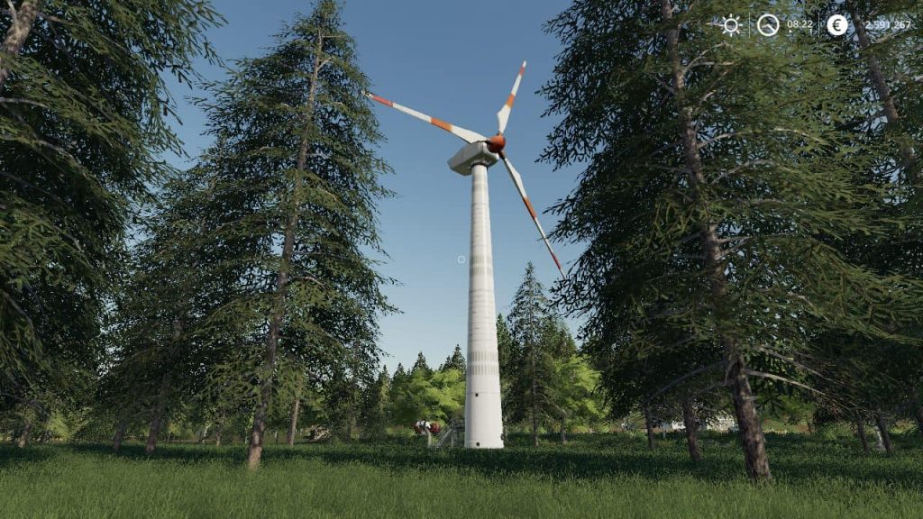 Placeable wind turbine revenue generator FS 19 - Farming Simulator 2025 ...