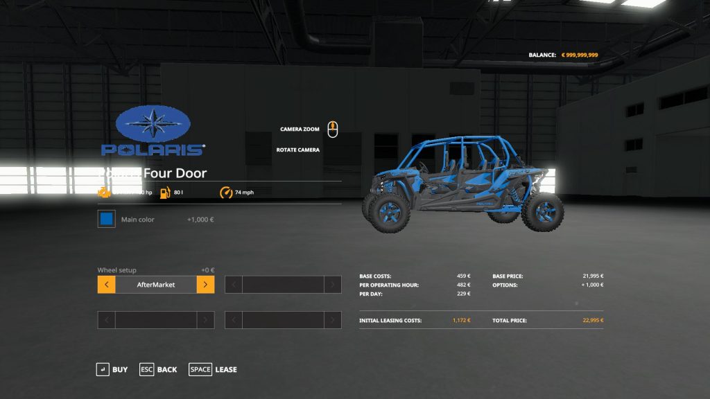 Polaris RZR Turbo 1000 v1.0.0.0 Car - Farming Simulator 2025 mod, LS ...