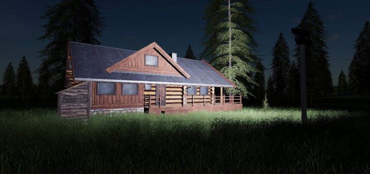 Log cabin v1.0 FS2019 - Farming Simulator 2022 mod, LS 2022 mod / FS 22 mod