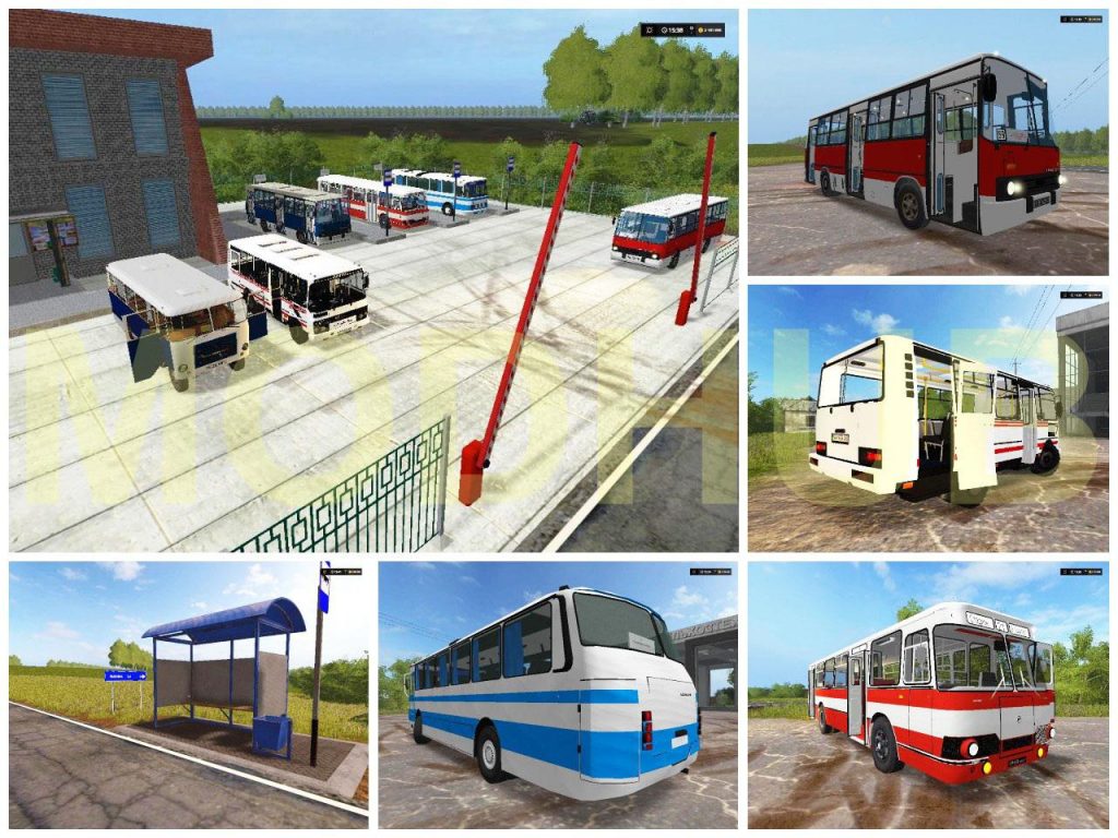 BUSPACK AND Bus station v1.0 LS 17 - Farming Simulator 2025 mod, LS ...
