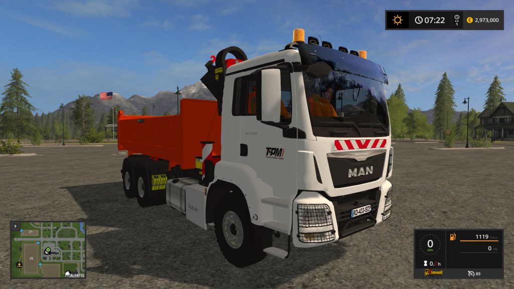 Man Crane Tipper (TPM Version) v1.0 FS 17 - Farming Simulator 2025 mod ...