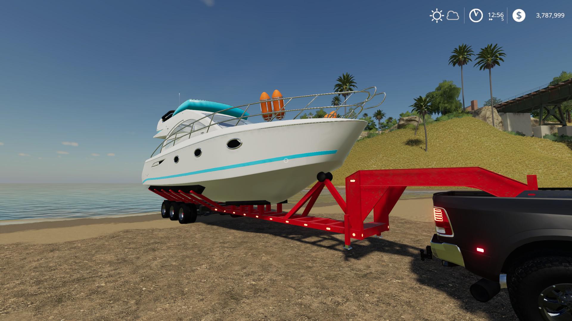 Oversize Boat Trailer v1.0 FS19 - Farming Simulator 2022 mod, LS 2022 ...