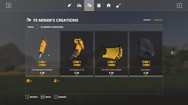Hydraulic Hammer For Cat 325D-L v0.5 for LS 19 - Farming Simulator 2025 ...