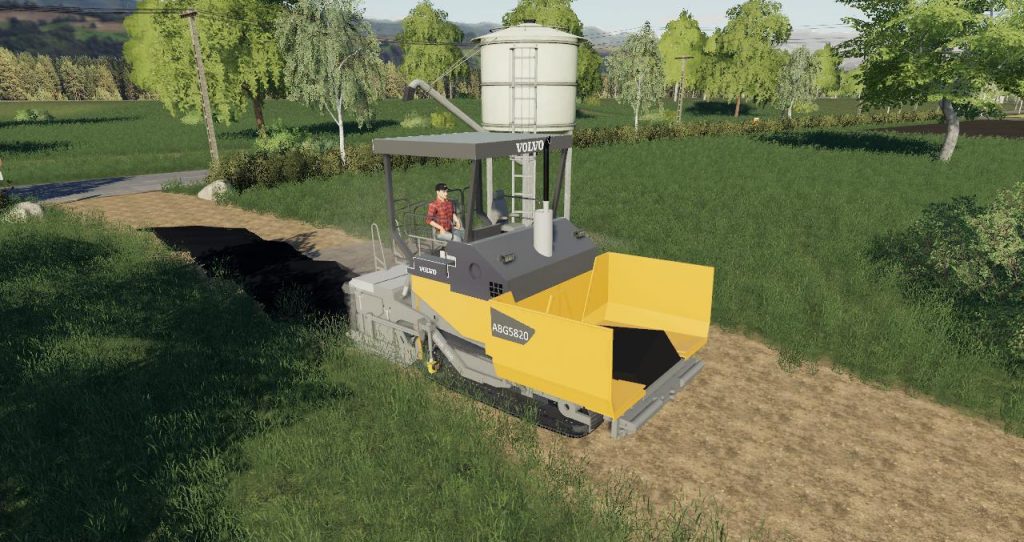 FS19 Volvo Abg5820 Asphalt Paver V1.0 - Farming Simulator 2025 mod, LS ...
