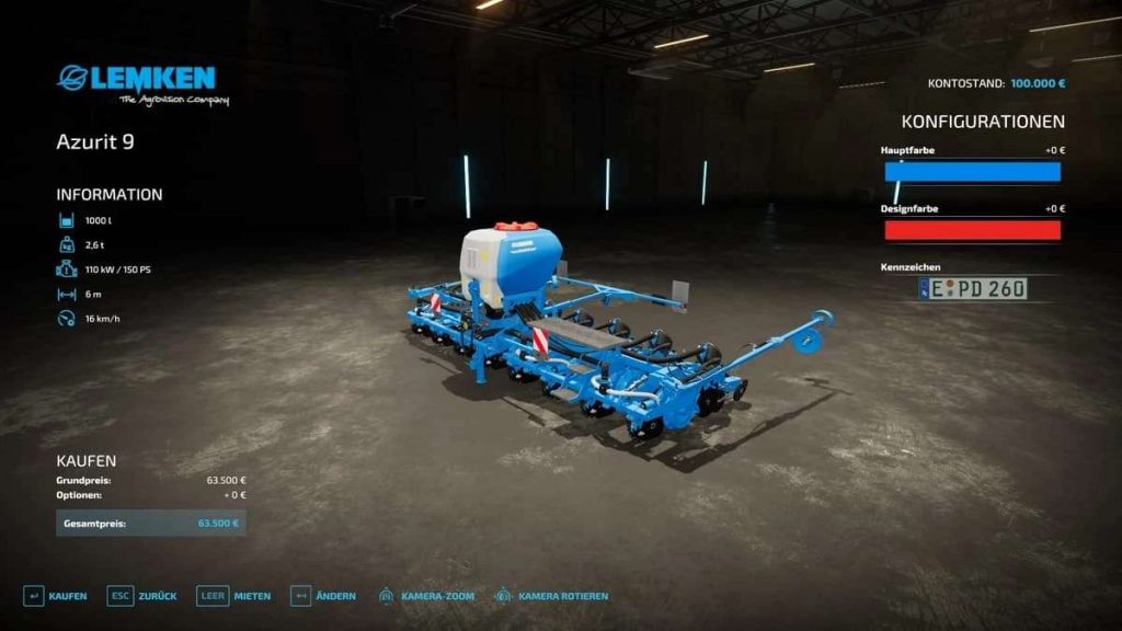 FS22 Lemken Azurit9 & Lemken Solitair23 Multifruit v1.0 - Farming Simulator 2025 mod, LS 2025 ...