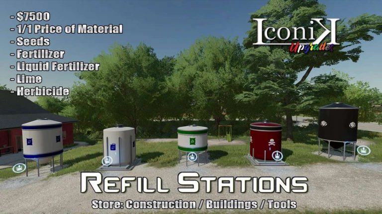 LS 22 Iconik Refill Stations v1.0 - Farming Simulator 2025 mod, LS 2025 ...