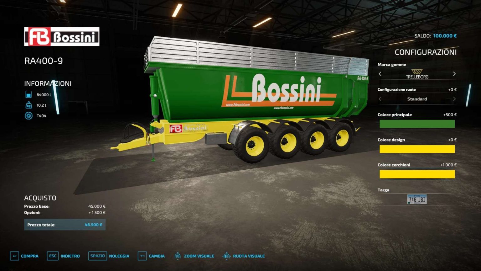 LS 22 Bossini RA400 v1.0.0.0 - Farming Simulator 2025 mod, LS 2025 mod ...