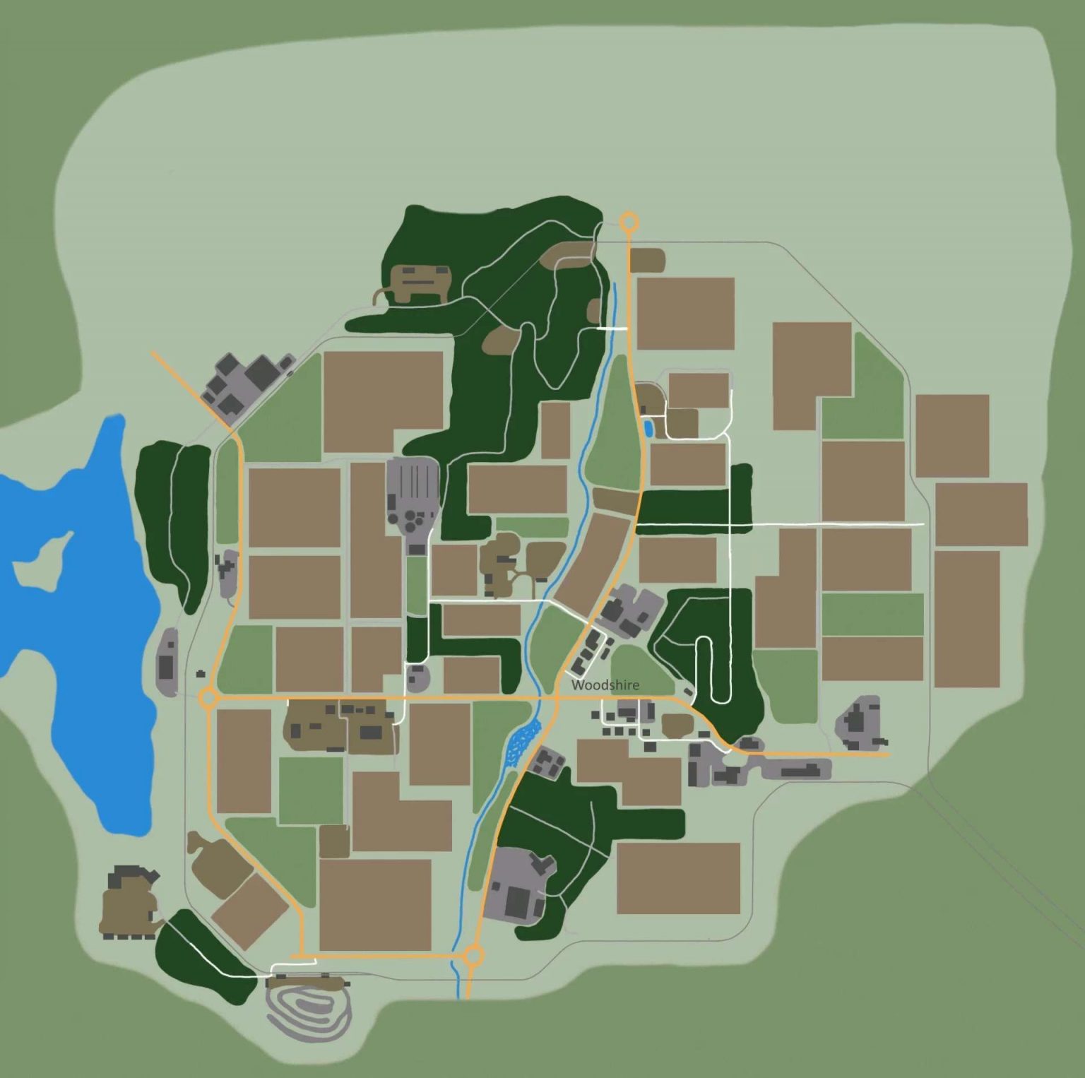 LS 22 NEW WOODSHIRE Map V2.0.2.0 - Farming Simulator 2025 mod, LS 2025 ...