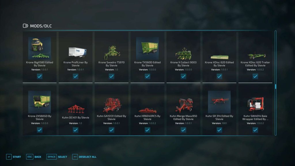 LS 22 Full Mod List ModPack By Stevie - Farming Simulator 2025 mod, LS ...