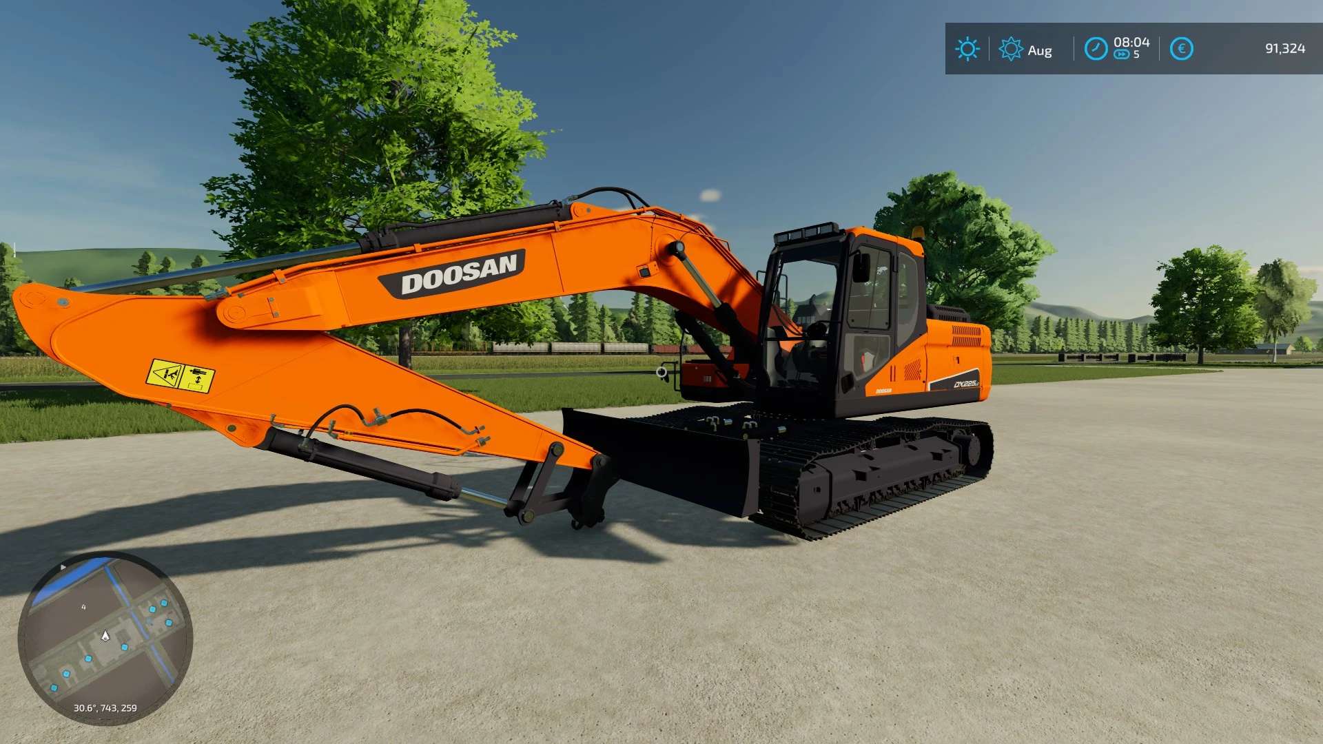 LS 22 Doosan DX225 v1.0.0.0 - Farming Simulator 2025 mod, LS 2025 mod ...