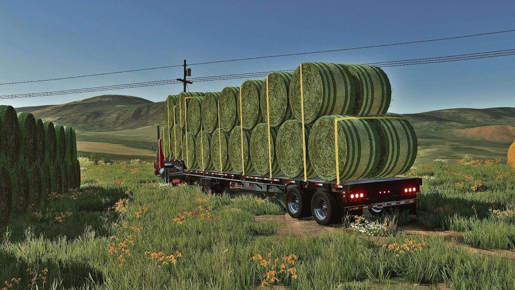 LS 22 Globe 40 Ton Step Deck Auto Load v1.0.0.0 - Farming Simulator ...