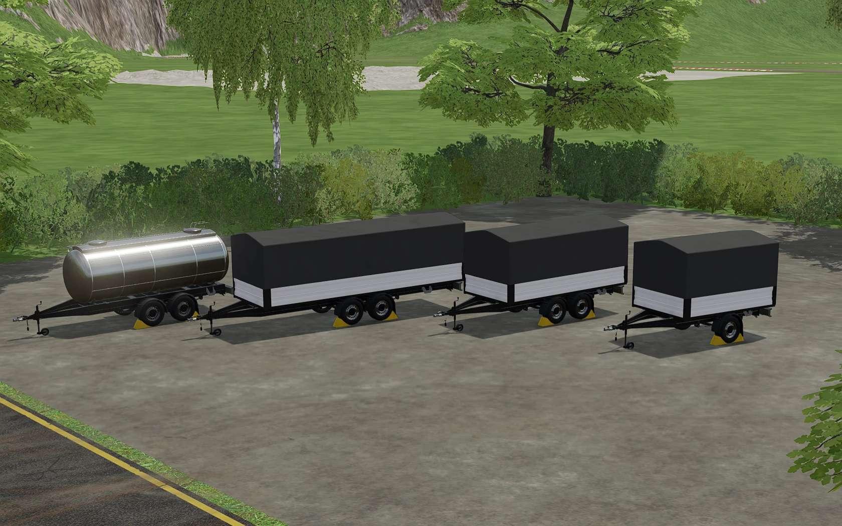 LS 22 EDM CAR Trailers Pack v1.0.0.0 - Farming Simulator 2025 mod, LS 2025 mod / FS 25 mod