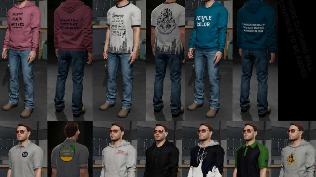 LS 22 Wardrobe Plus Casual Clothing Pack v1.0.0.0 - Farming Simulator ...