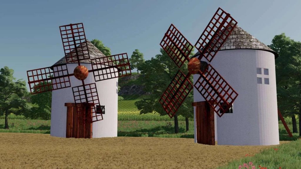 LS 22 La Mancha windmill v1.0.0.0 - Farming Simulator 2022 mod, LS 2022 mod / FS 22 mod