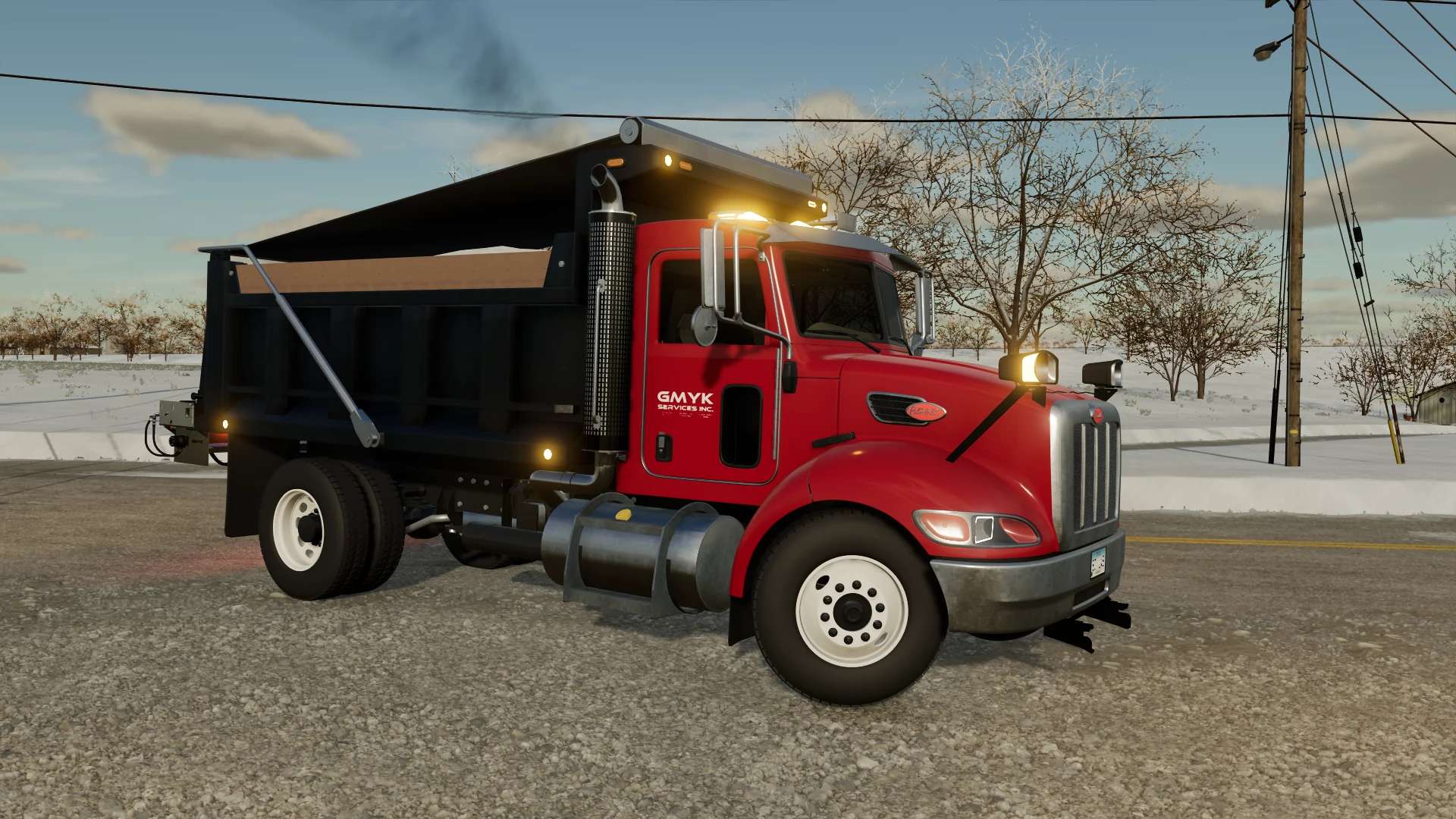 LS 22 Peterbilt 340 Meyer Tailgate Salter v2.0.0.0 - Farming Simulator ...