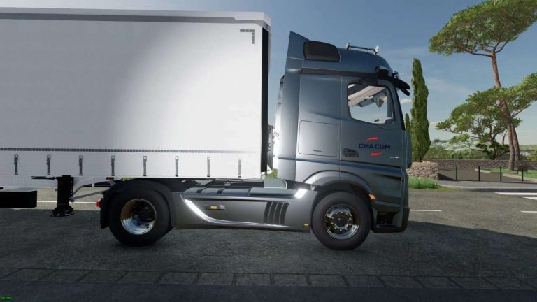 LS 22 Mercedes Actros 2022 - CMA CGM Group v1.0.0.0 - Farming Simulator ...