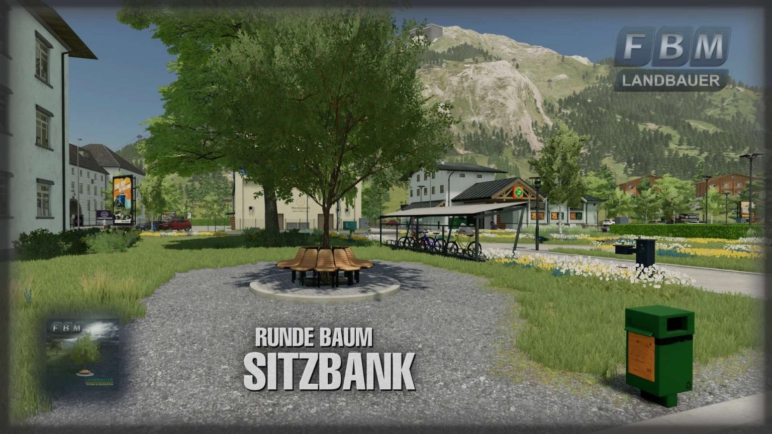 LS 22 Round Tree Bench v1.0.0.0 - Farming Simulator 2025 mod, LS 2025 ...
