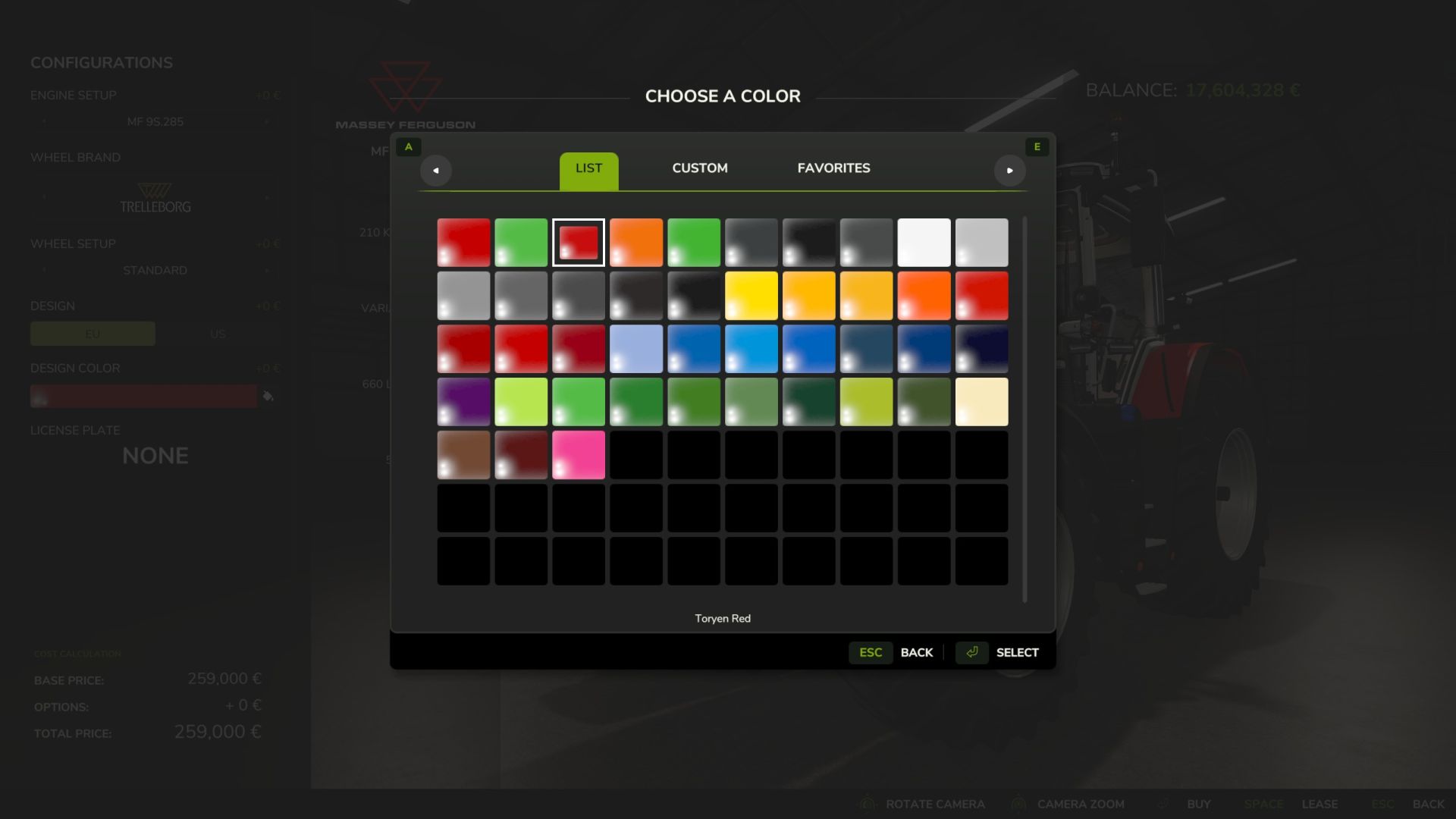 LS 25 Massey Ferguson Series 9 ATM (Color Config) v1.0.0.0 - Farming Simulator 2025 mod, LS 2025 ...