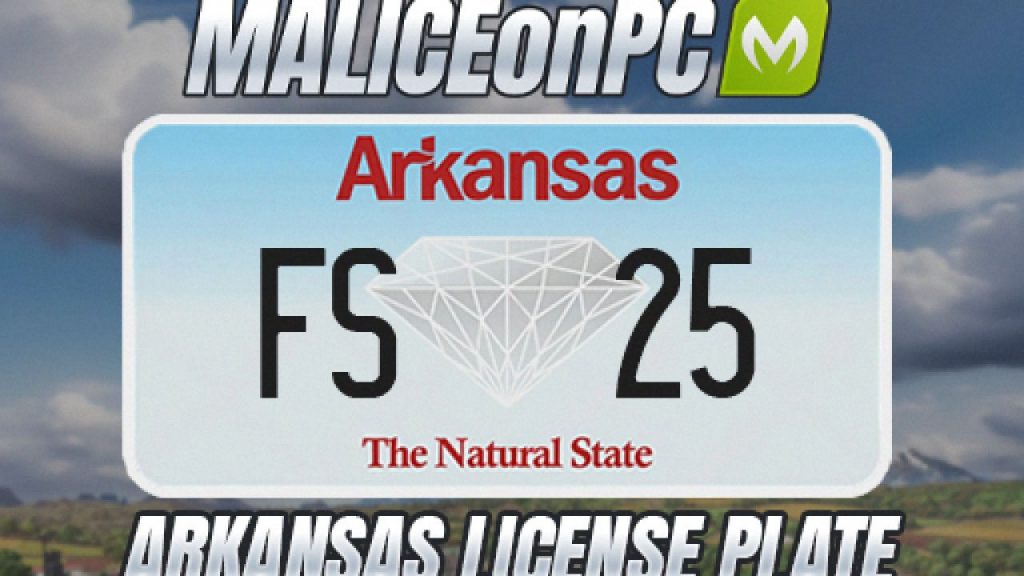 LS 25 Arkansas License Plates V1.0.0.1 - Farming Simulator 2025 mod, LS ...