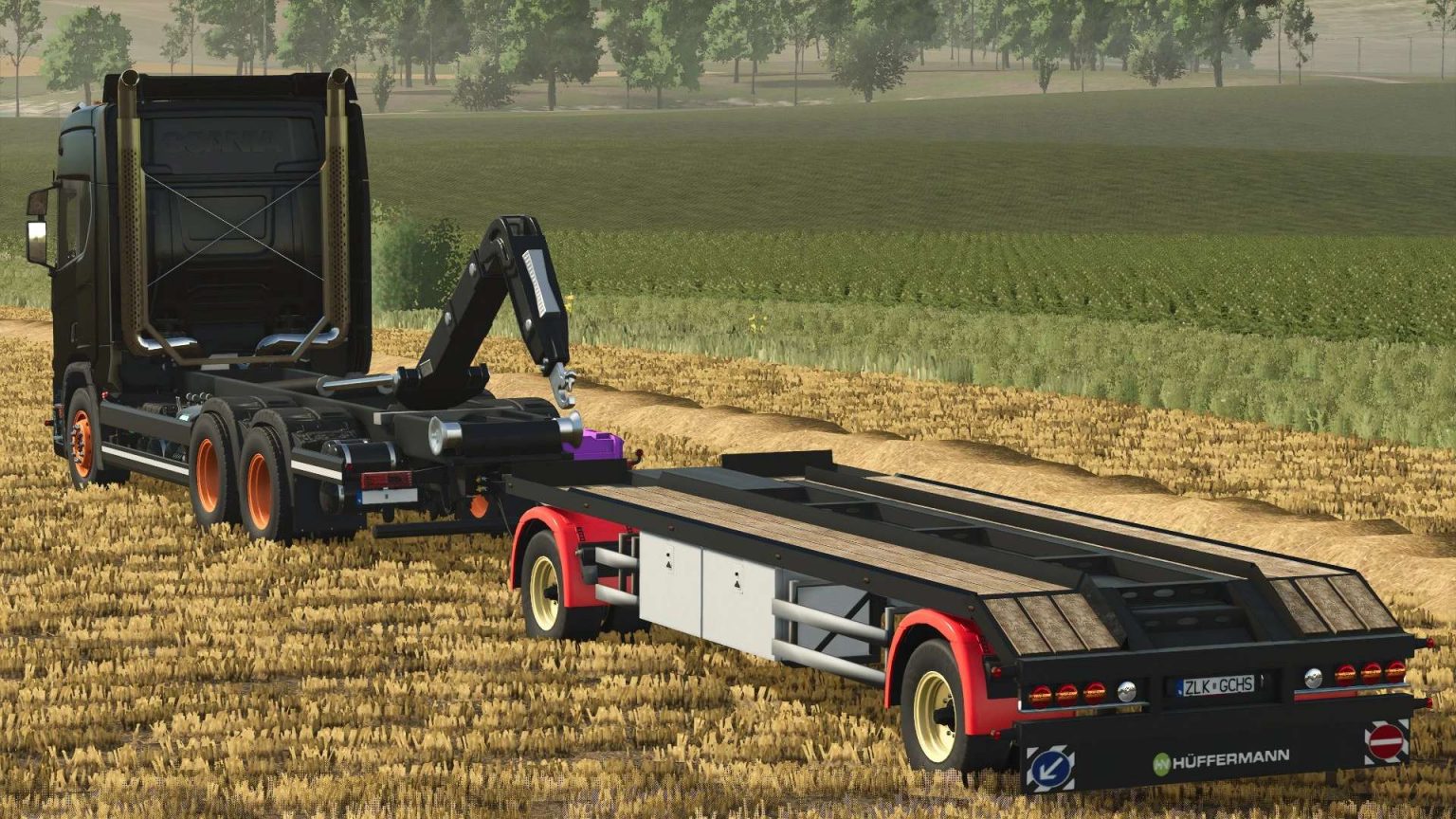 LS 25 Scania R HKL & Hueffermann HKL Container Trailer v1.0.0.0 ...