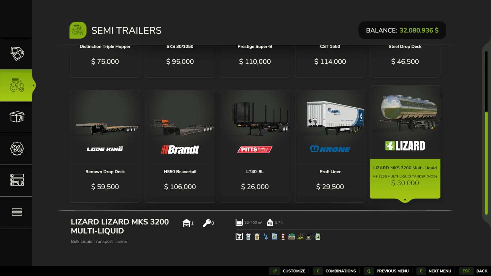 LS 25 MKS 32-400 Bulk Liquid Transport v1.0.0.0 - Farming Simulator 2025 mod, LS 2025 mod / FS ...