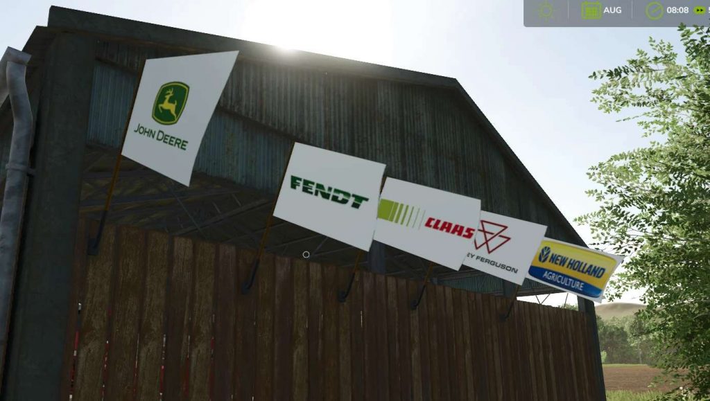 LS 25 Tractor Brands Wall Flag Pack 1 v1.1.0.0 - Farming Simulator 2025 ...