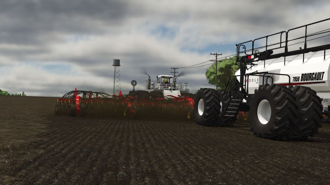 LS 25 Bourgault 3320-76 Paralink Hoe Drill + 7950 Air Cart V1.0.0.0 ...