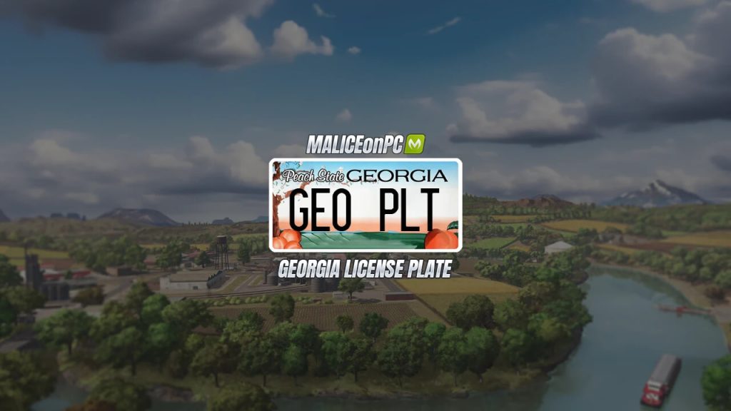 LS 25 Georgia License Plate V1.0.0.0 - Farming Simulator 2025 mod, LS ...