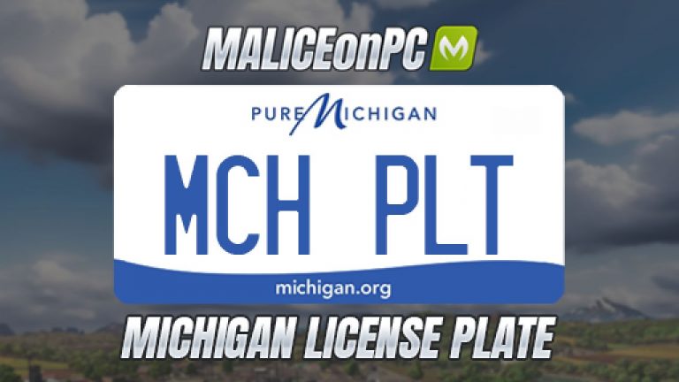 LS 25 Michigan License Plate V1.0.0.0 - Farming Simulator 2025 mod, LS ...