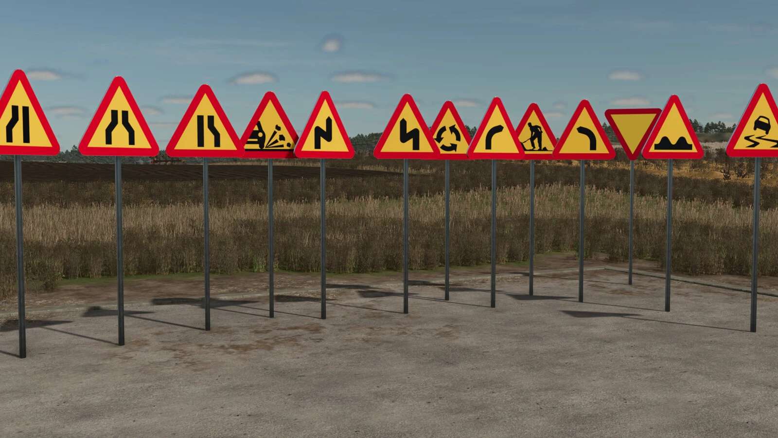 LS 25 Swedish Road Sign Pack Placeable v1.0.0.0 - Farming Simulator ...