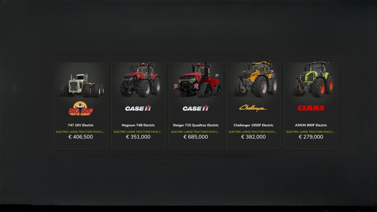 LS 25 Electric Large Tractors Pack V1.0.0.1 - Farming Simulator 2025 ...