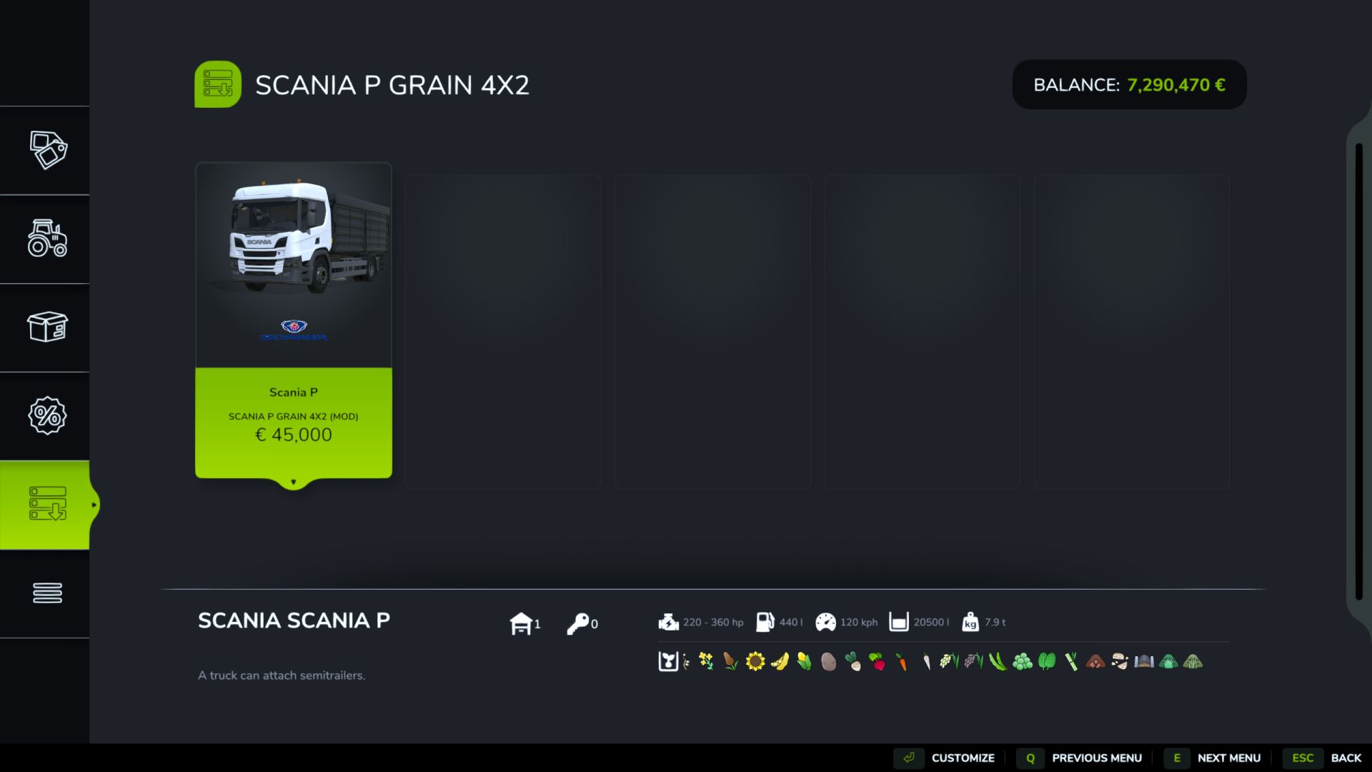 LS 25 Scania P220/360-7L/9L V1.0.0.0 - Farming Simulator 2025 mod, LS 2025 mod / FS 25 mod