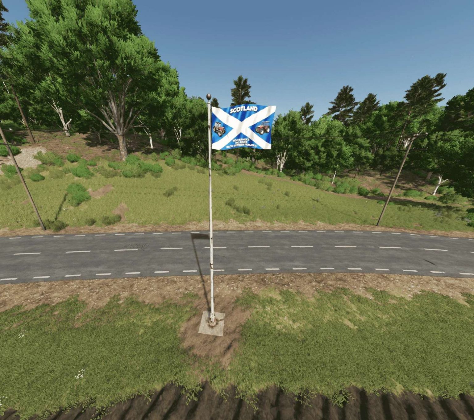 LS 25 Scotish Flag pole v1.0.0.0 - Farming Simulator 2025 mod, LS 2025 mod / FS 25 mod