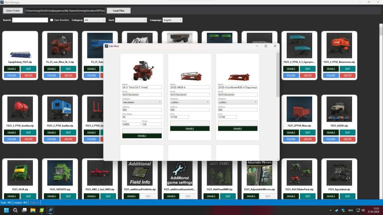LS 25 Mod Manager V1.3.0.0 - Farming Simulator 2025 mod, LS 2025 mod ...